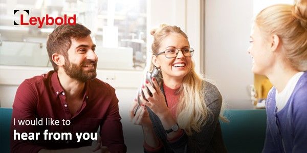 Your opinion counts - Leybold United Kingdom